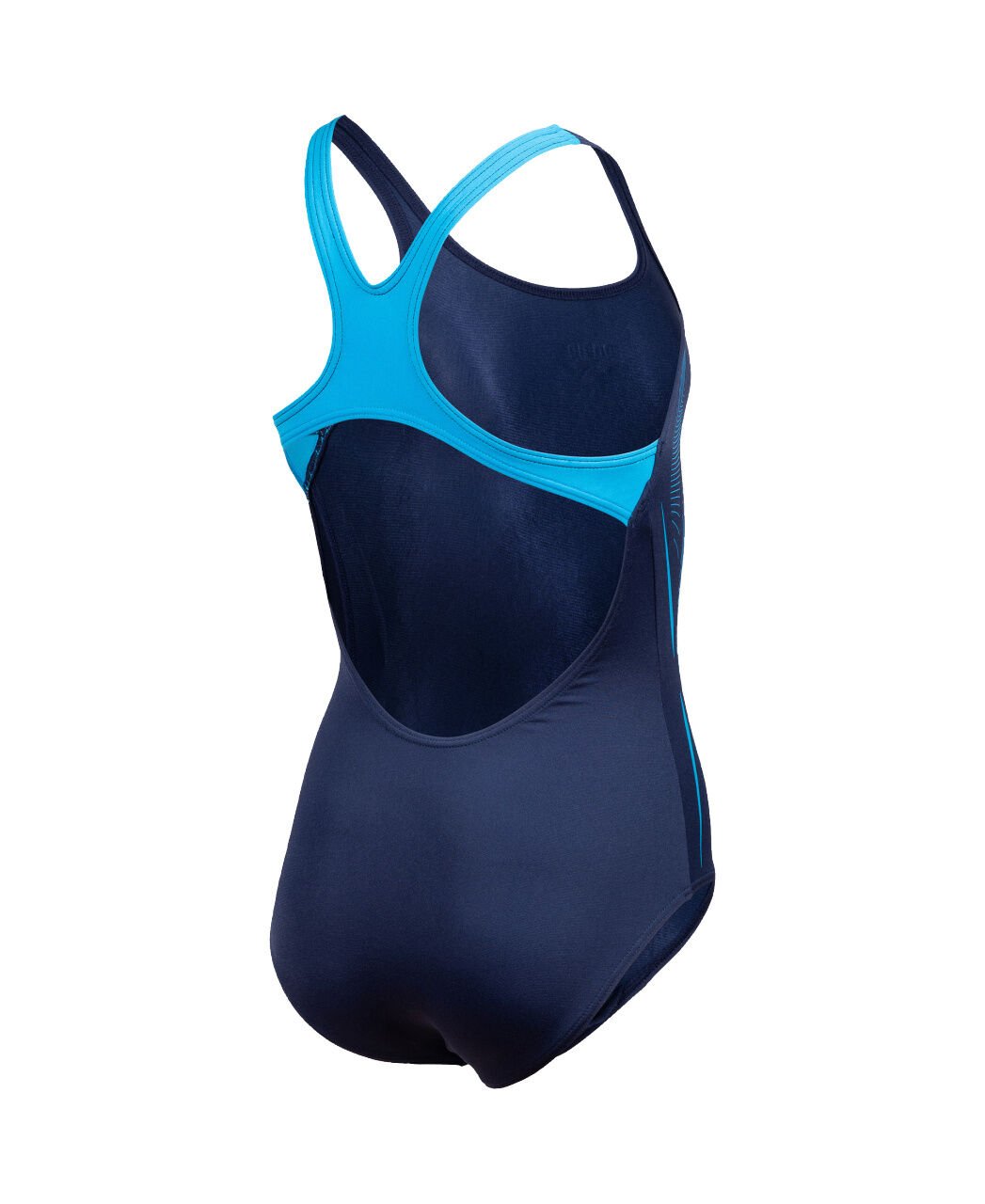 GIRLS SWIMSUIT SWIM PRO BACK GRAPHIC/NAVY-TURQUOISE KIZ ÇOCUK MAYOSU ...